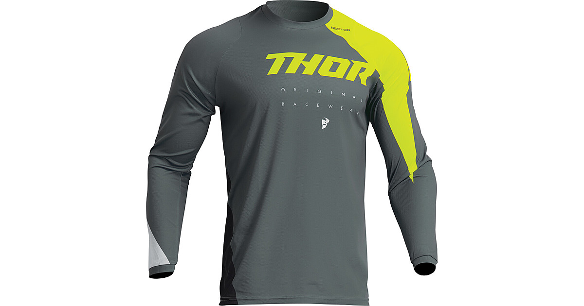 Мотокрос джърси THOR SECTOR EDGE DARK GRAY/ACID - Dirt.BG